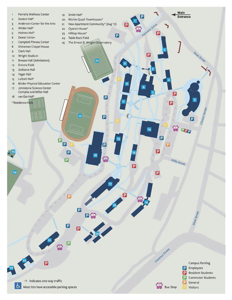 Parking Map | Hartwick College